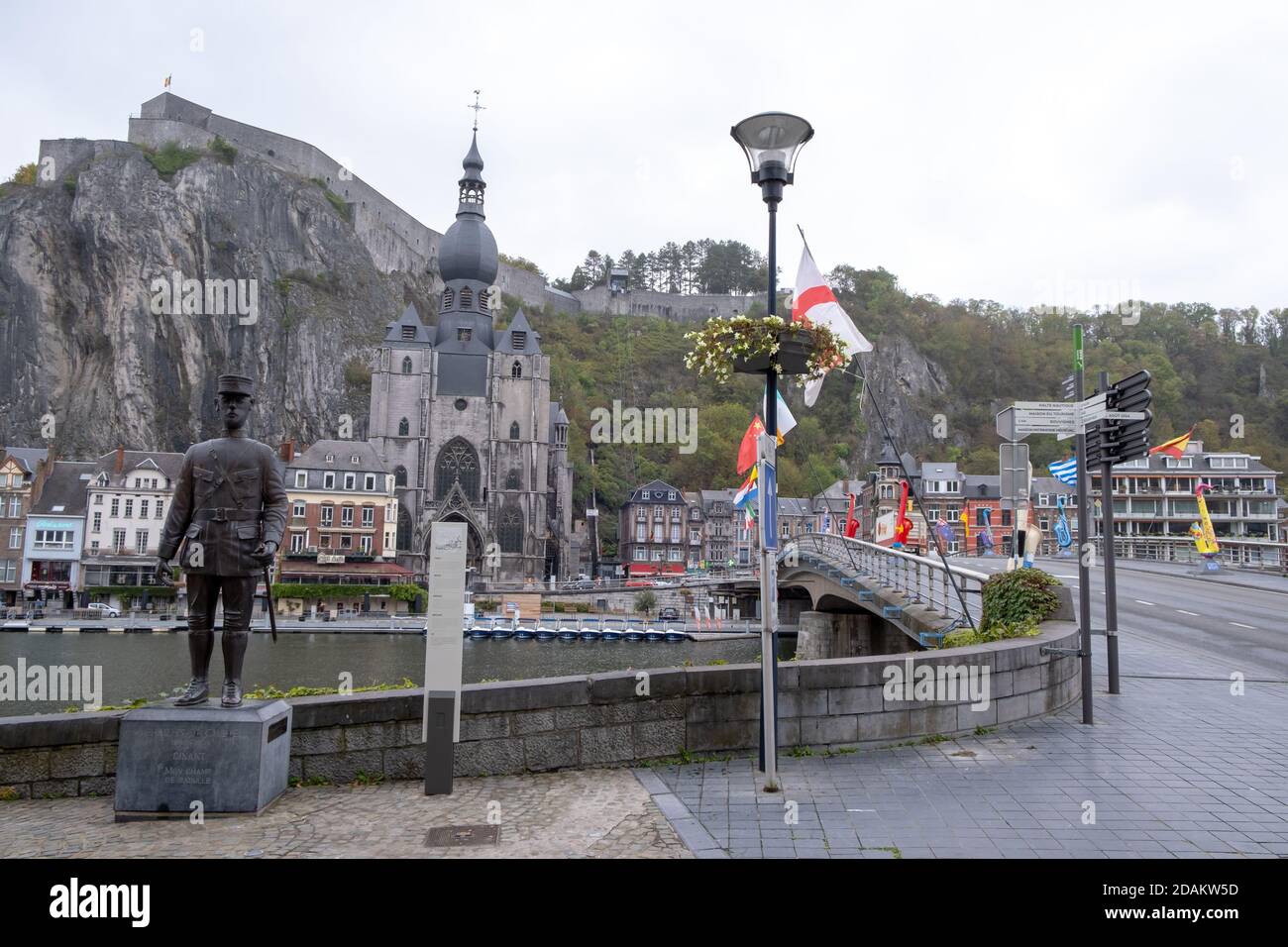Dinant, Belgium - October 13 2020 : The streets of beautidul city of ...