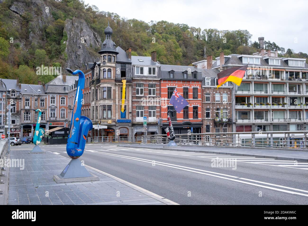 Dinant, Belgium - October 13 2020 : The streets of beautidul city of ...