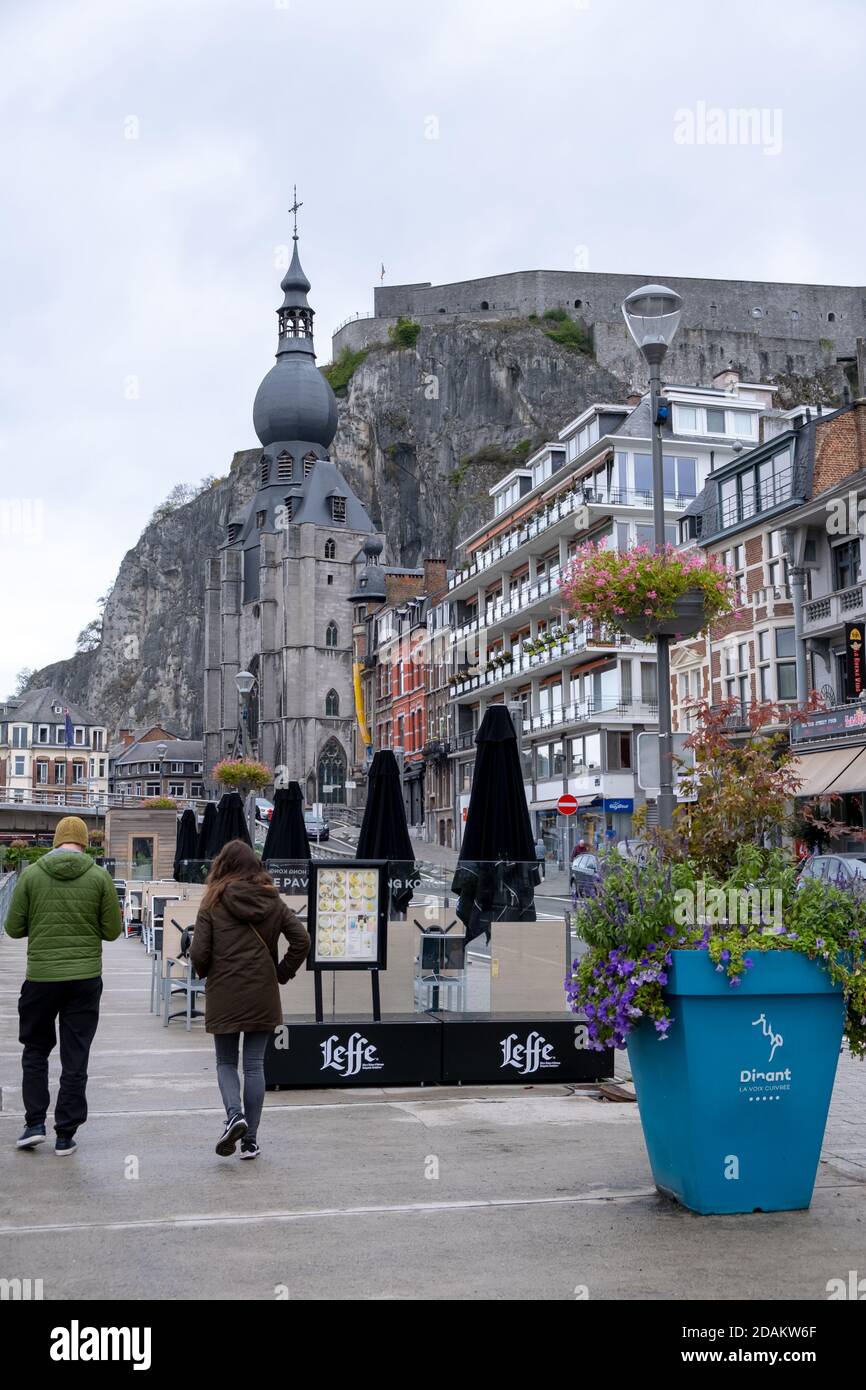 Dinant, Belgium - October 13 2020 : The streets of beautidul city of ...