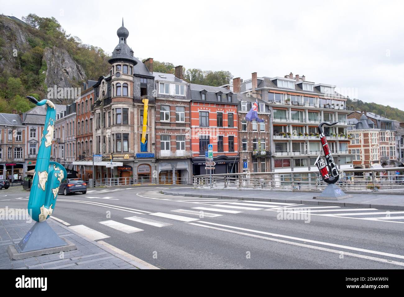 Dinant, Belgium - October 13 2020 : The streets of beautidul city of ...