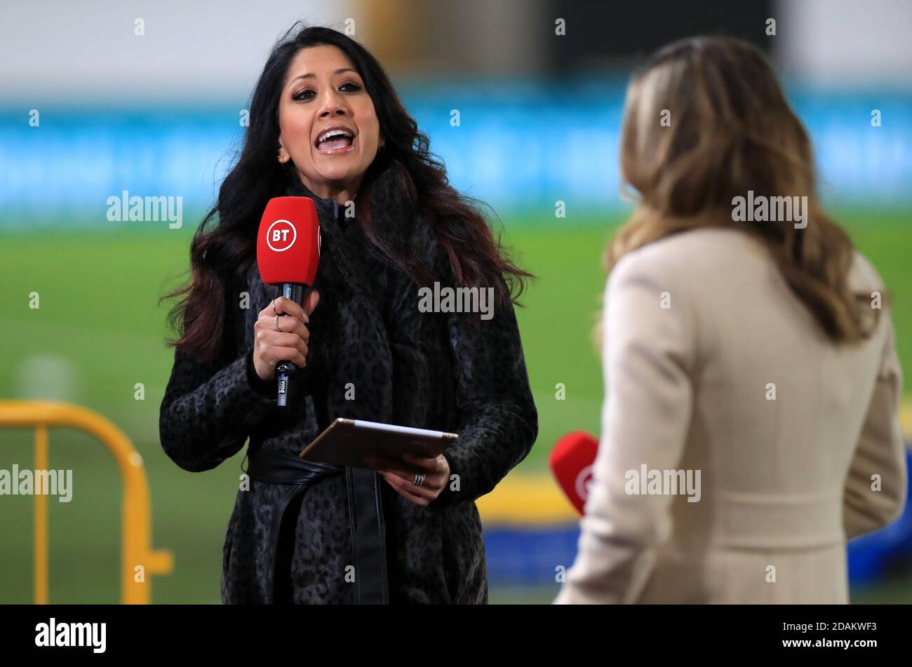 BT Sport presenter Reshmin Chowdhury pitch side prior to the UEFA Euro ...