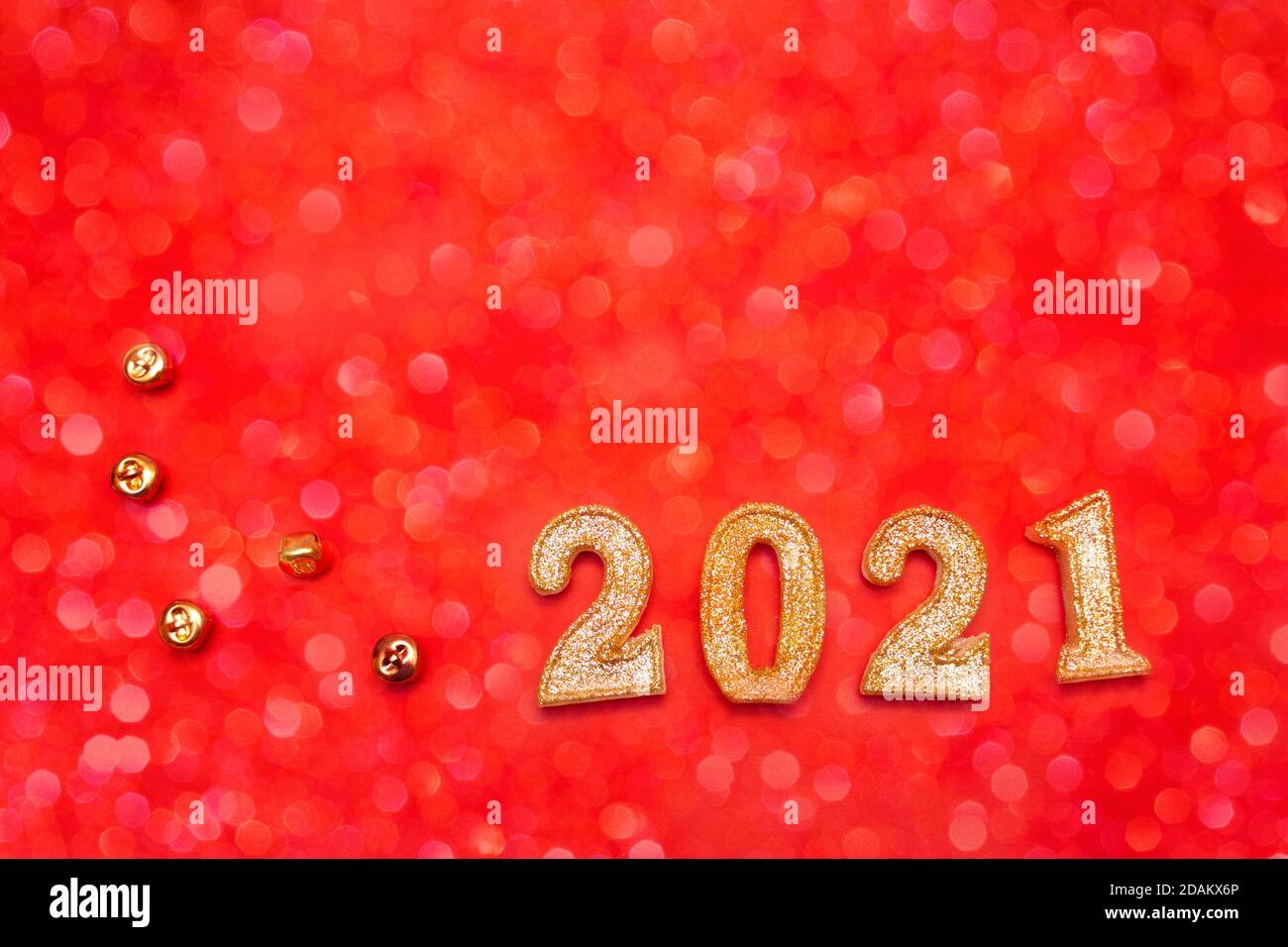 Christmas card golden numbers hi-res stock photography and images - Alamy