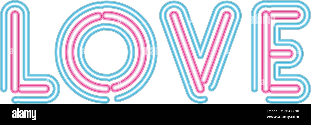 Pink glowing font in Cut Out Stock Images & Pictures - Alamy