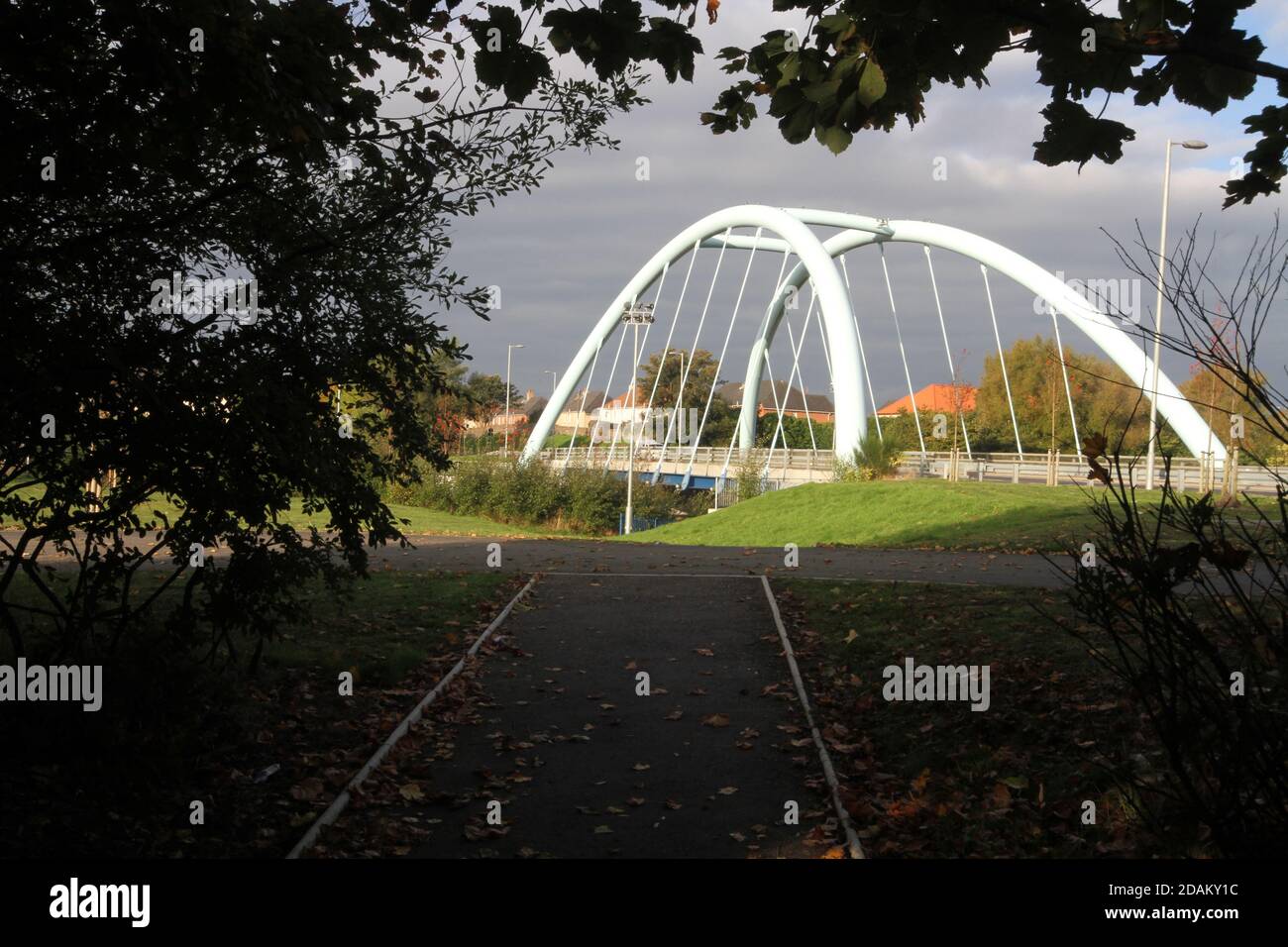 Irvine, North Ayrshire, Scotland, UK New Bridge Foulertoun Arches over ...
