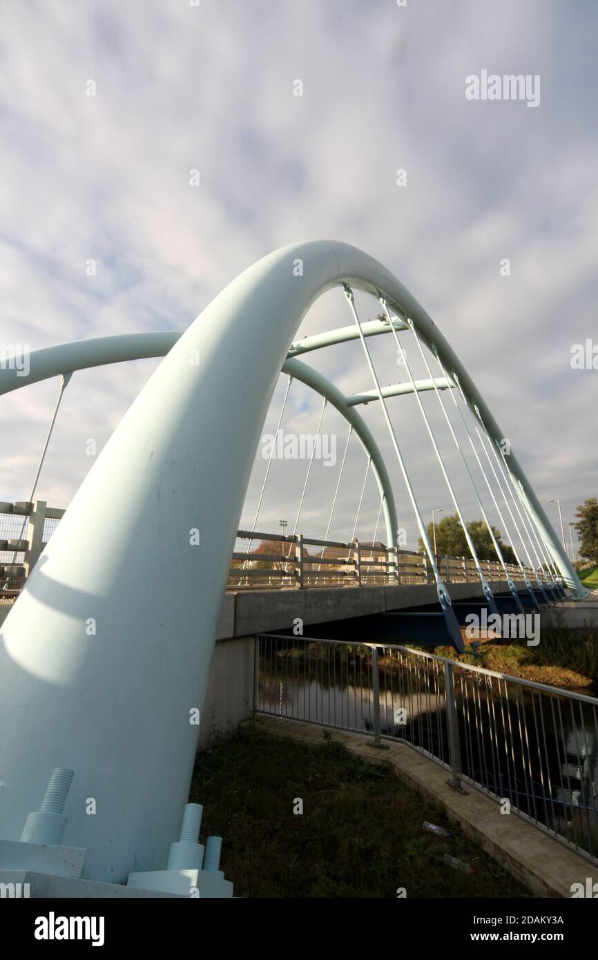 Irvine, North Ayrshire, Scotland, UK New Bridge Foulertoun Arches over ...