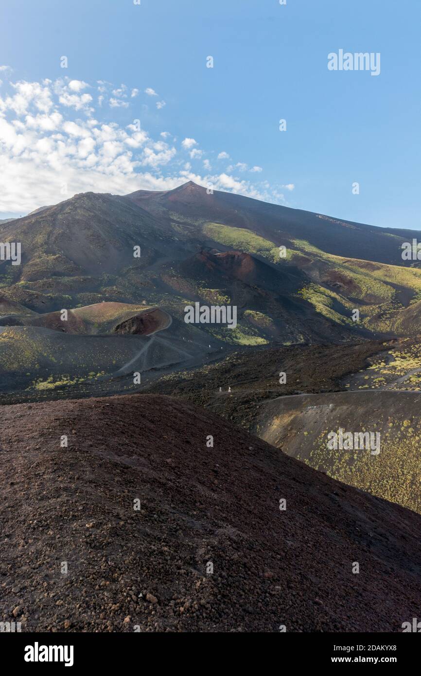 Beautiful vertical shot of Mount Etna in Sicily, Southern Italy Stock ...