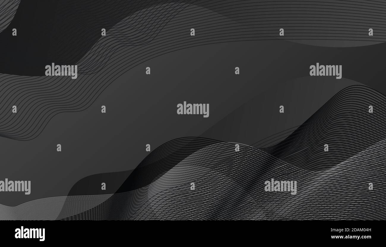 Minimal abstract speed grey line wave background. Vector illustration ...