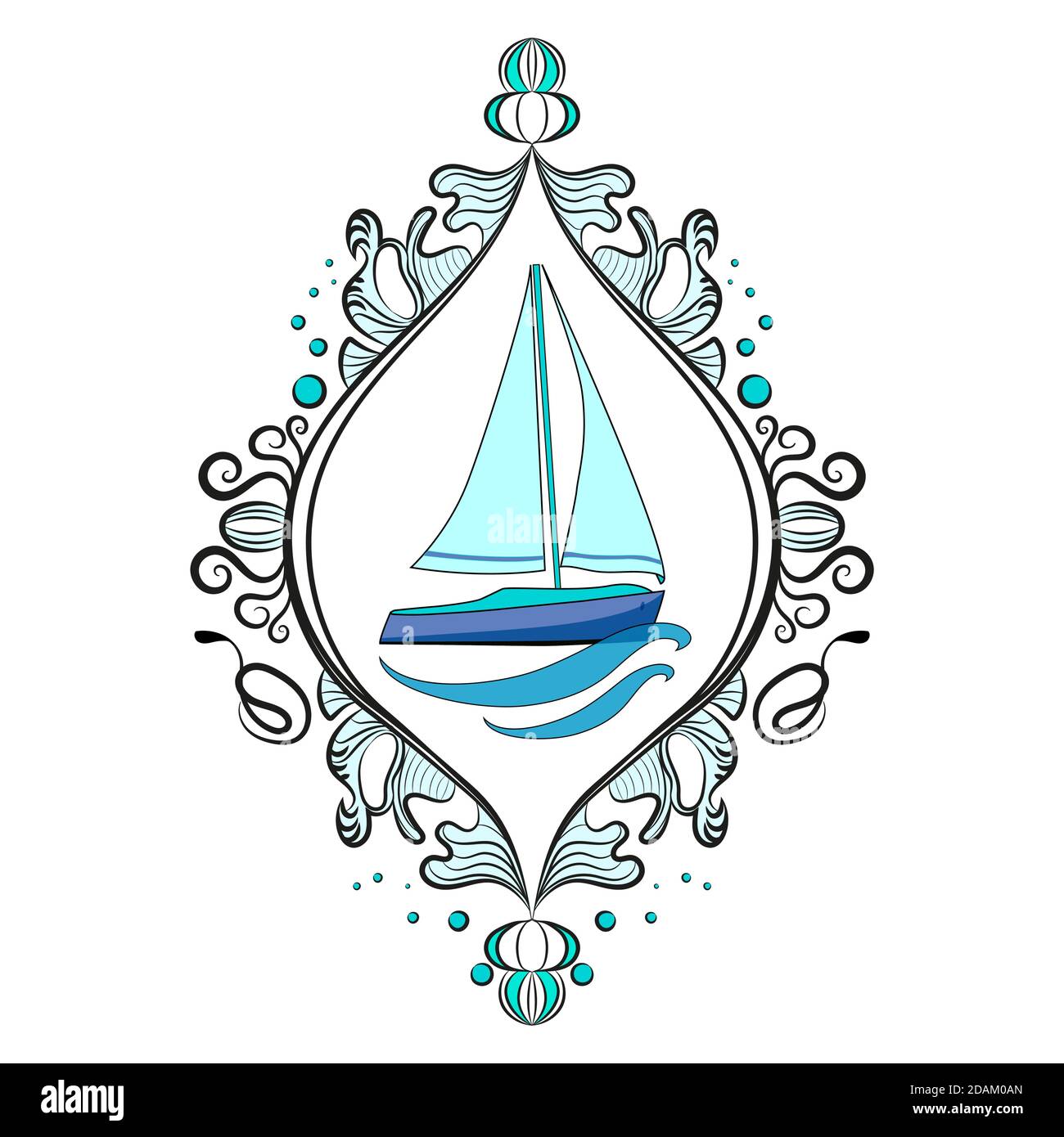 Boat yacht, waves Cut Out Stock Images & Pictures - Alamy
