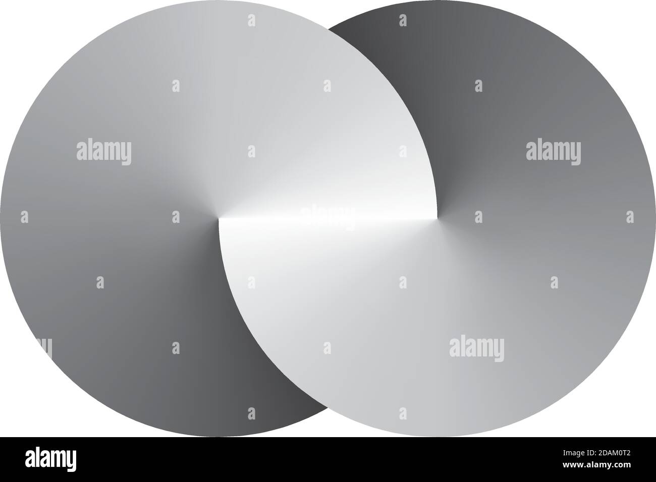Infinity symblol of interlaced circles. Vector sign with gradient ...