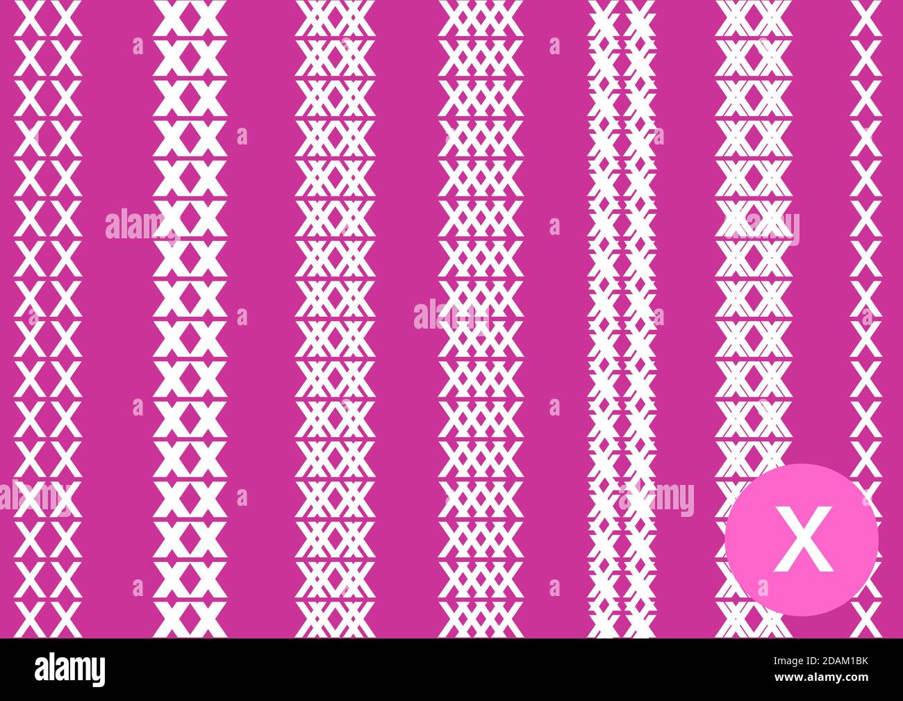 Alphabet lettering x pattern for wallpaper decoration with bright color ...