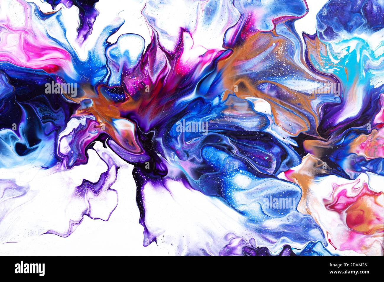 Colorful fluid art abstract background. Floral theme Stock Photo - Alamy