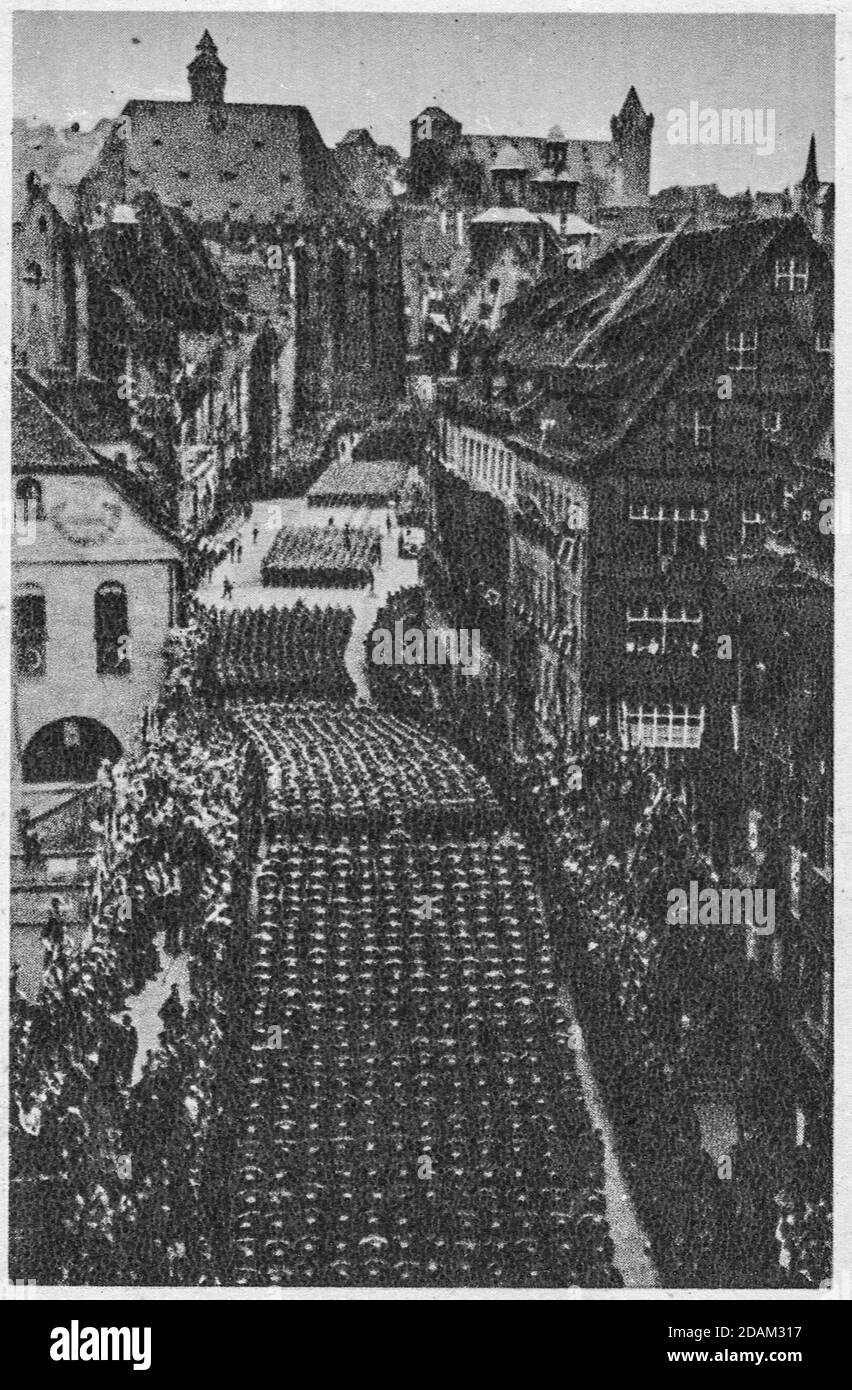 Adolf hitler 1930s at nuremberg nazi germany rally hi-res stock ...