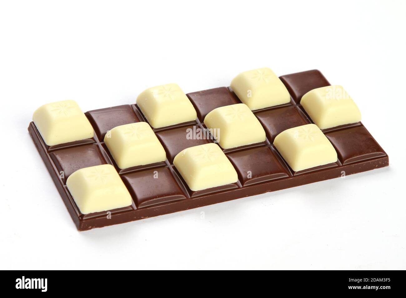 Closeup shot of chocolate chess bar on white background Stock Photo - Alamy