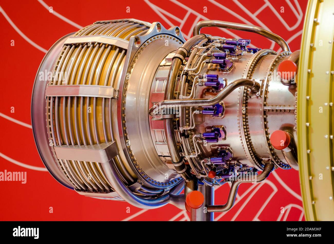 Engine close up, tube metal industry construction Stock Photo - Alamy