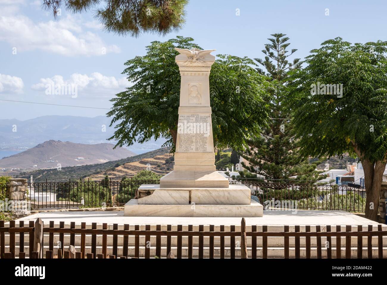 Paros, Greece - September 27, 2020: Marble monument in the Memorial ...