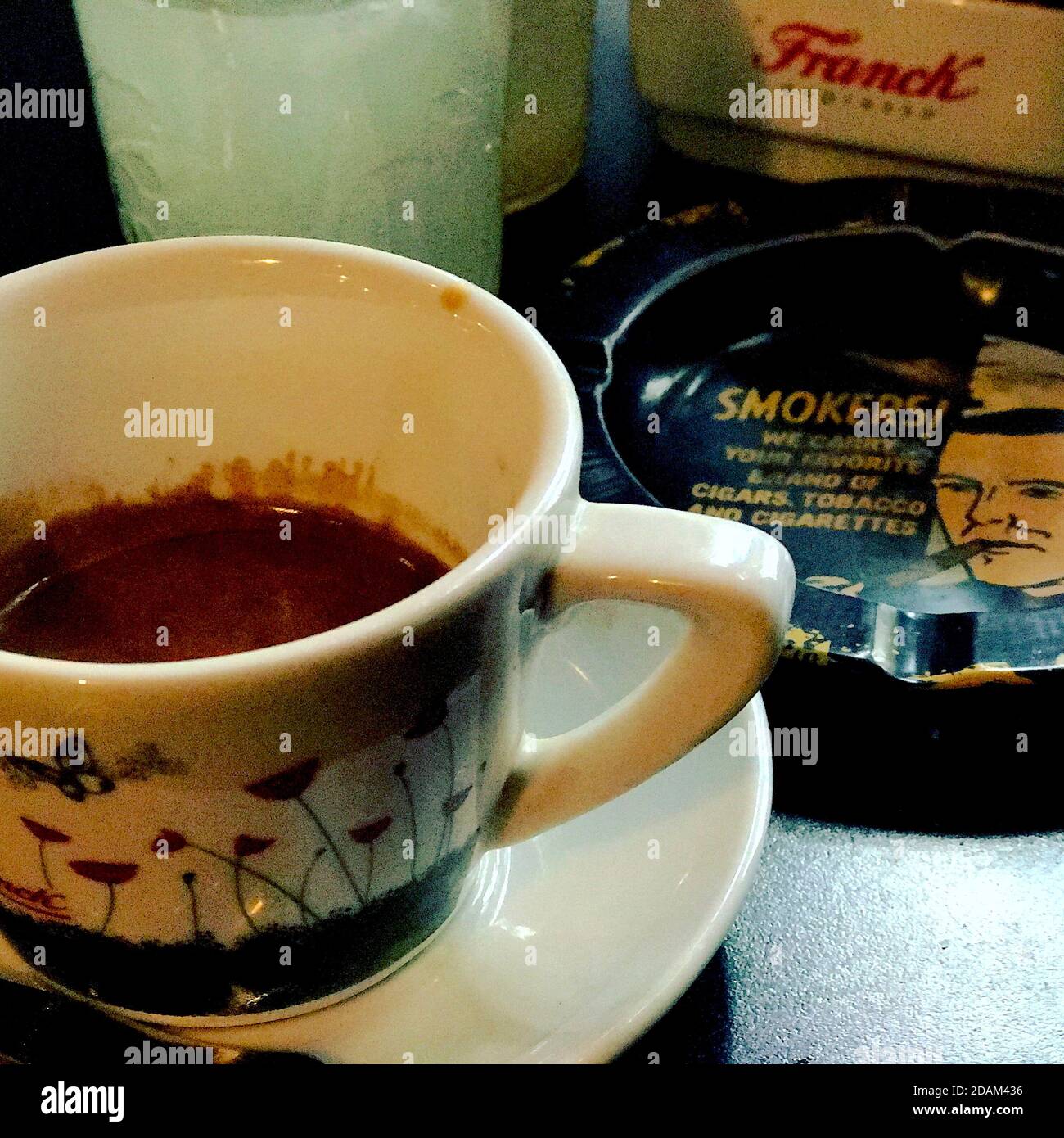 Double shot espresso coffee Stock Photo - Alamy