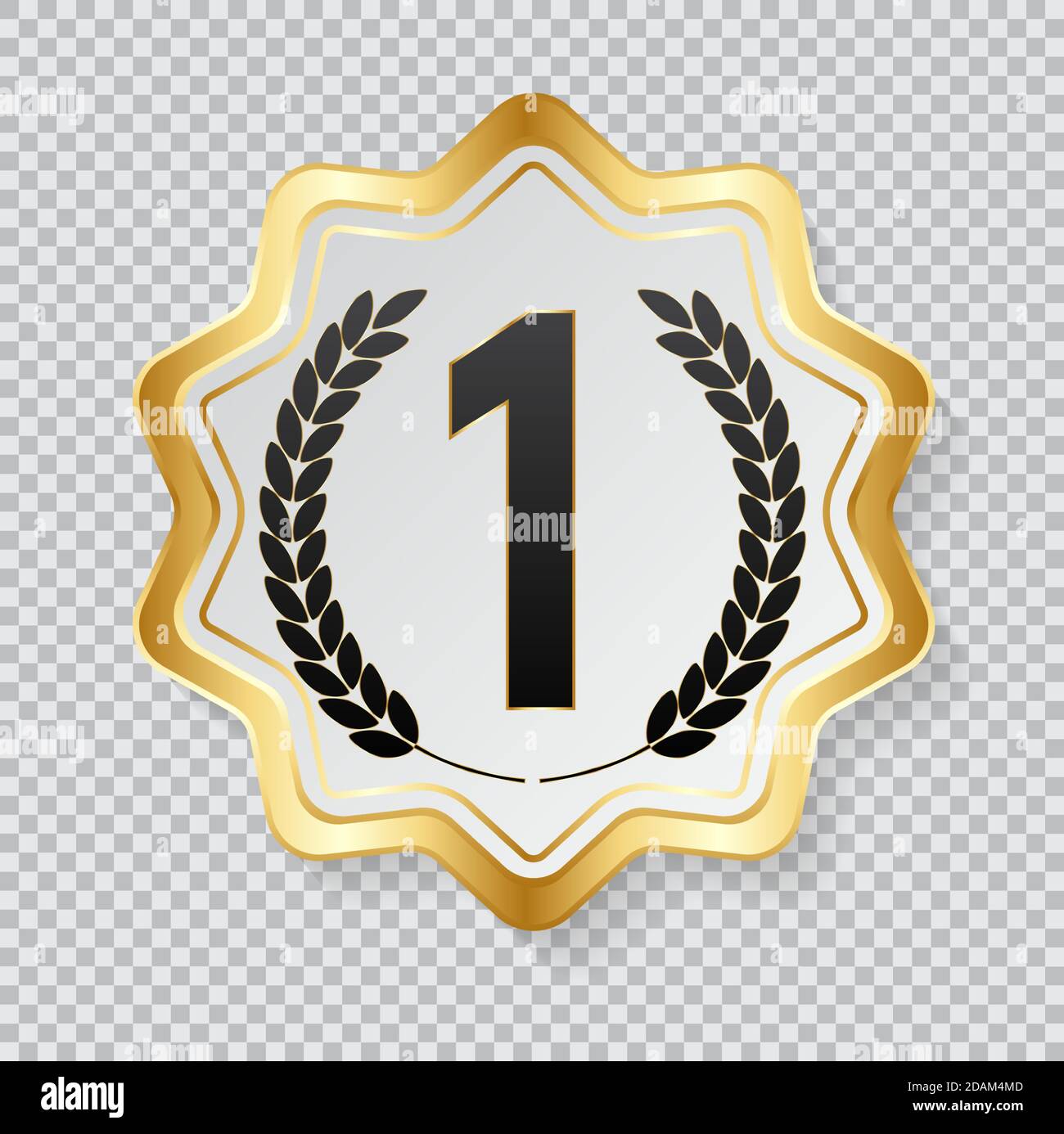 Gold medal. Icon First place. Vector Illustration Stock Vector Image ...