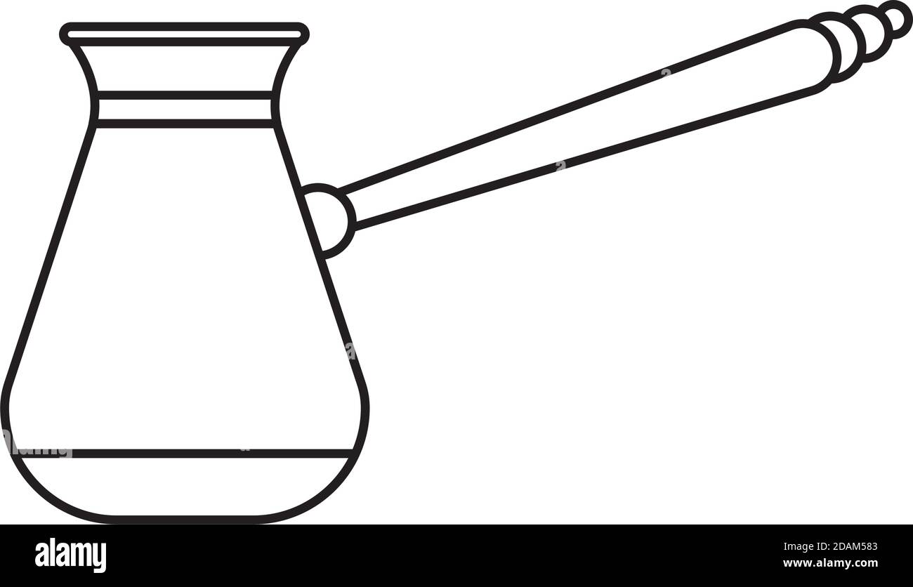 turkish cezve icon over white background Stock Vector Image & Art - Alamy