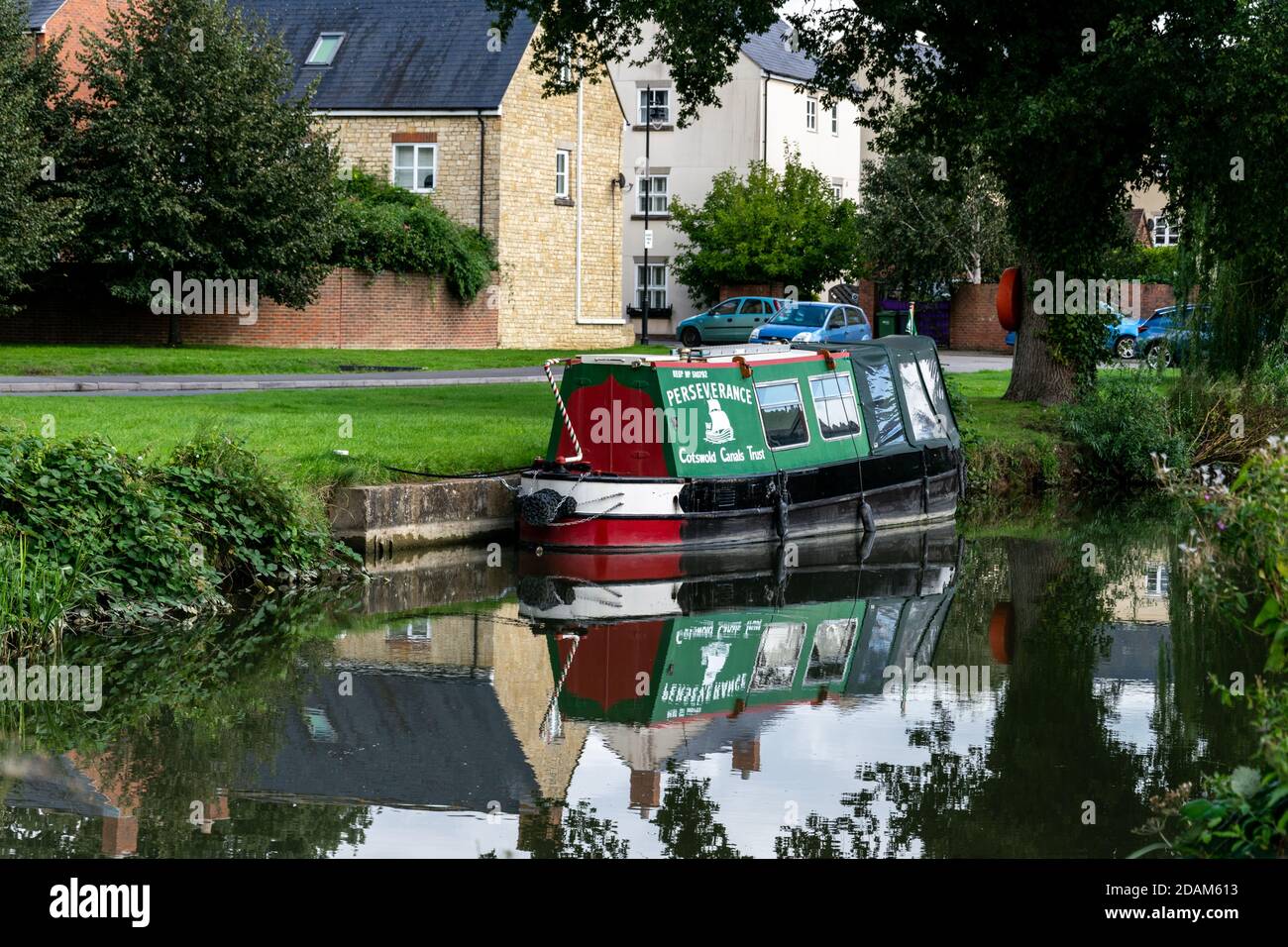 Cotswold Canals Trust narrow boat Perseverance moored on the ...
