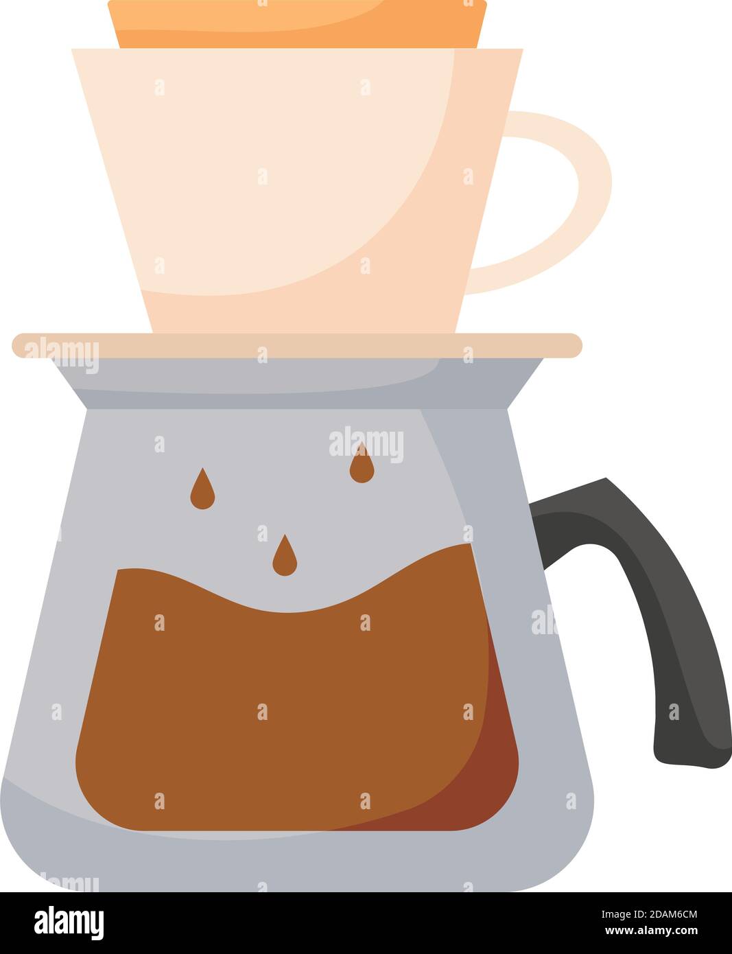 Pour over coffee cafe Stock Vector Images - Alamy