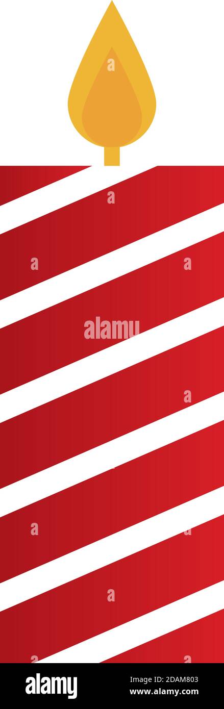 candle with red and white lines icon on white background Stock Vector ...