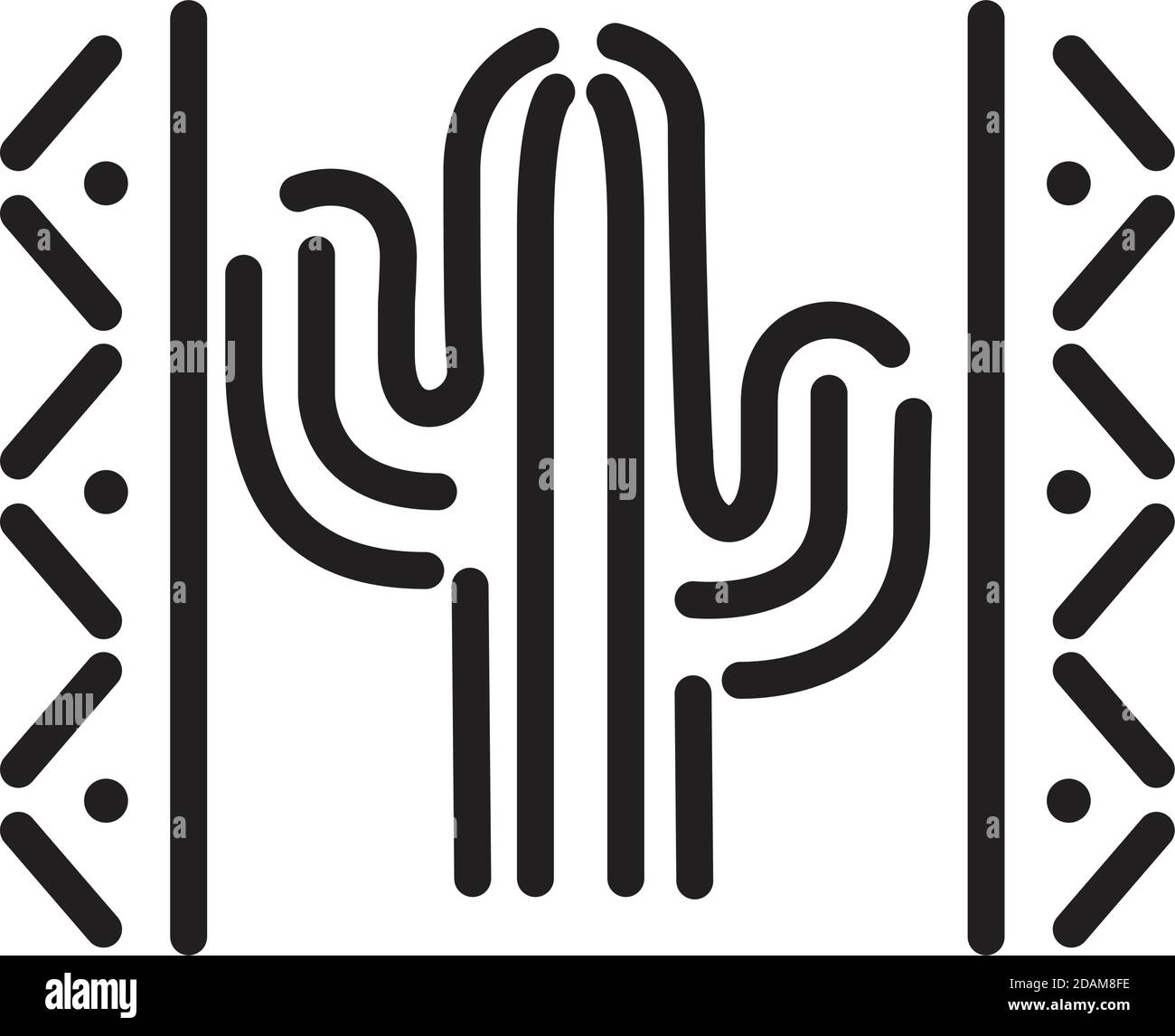 mexican cactus icon on white background Stock Vector Image & Art - Alamy