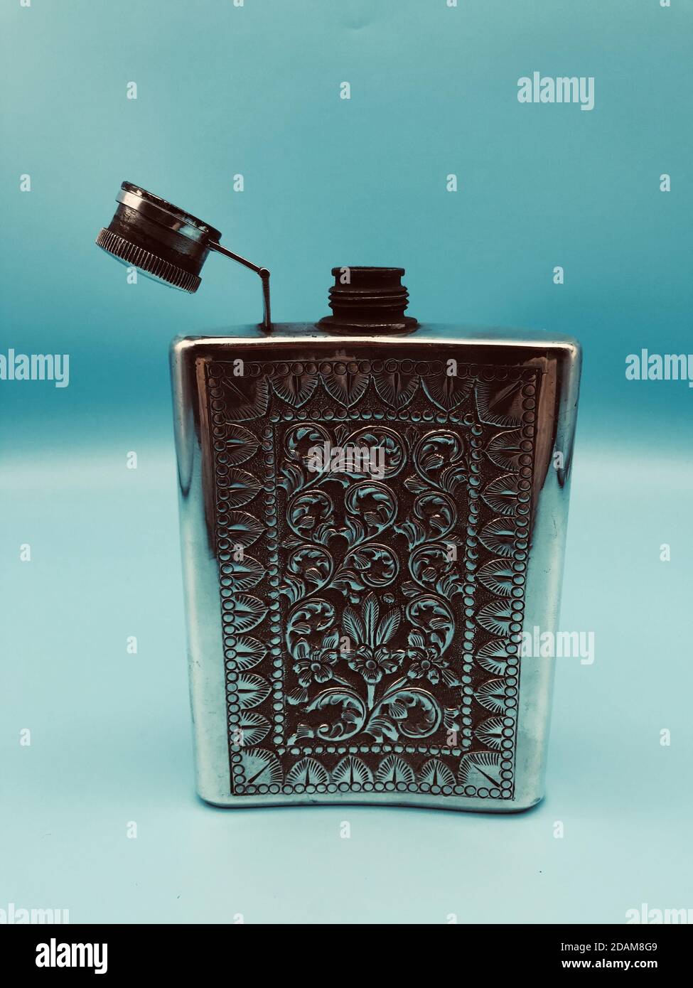 Antique flask metal hi-res stock photography and images - Alamy