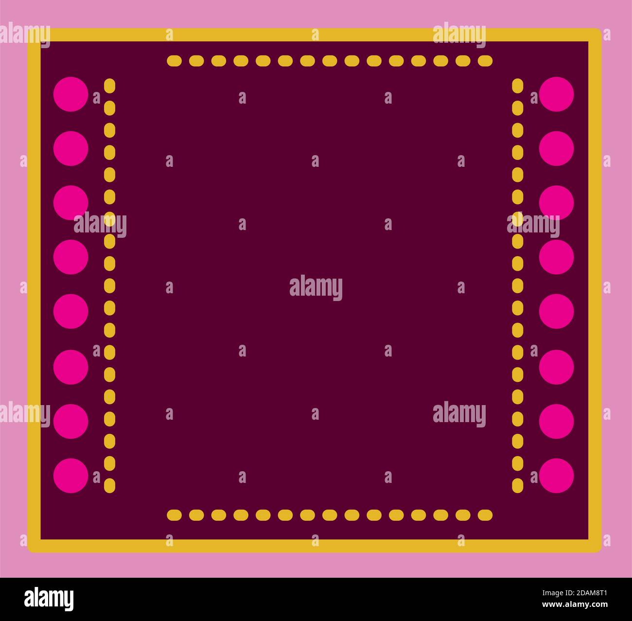 mexican carpet with a square frame over a white background Stock Vector ...