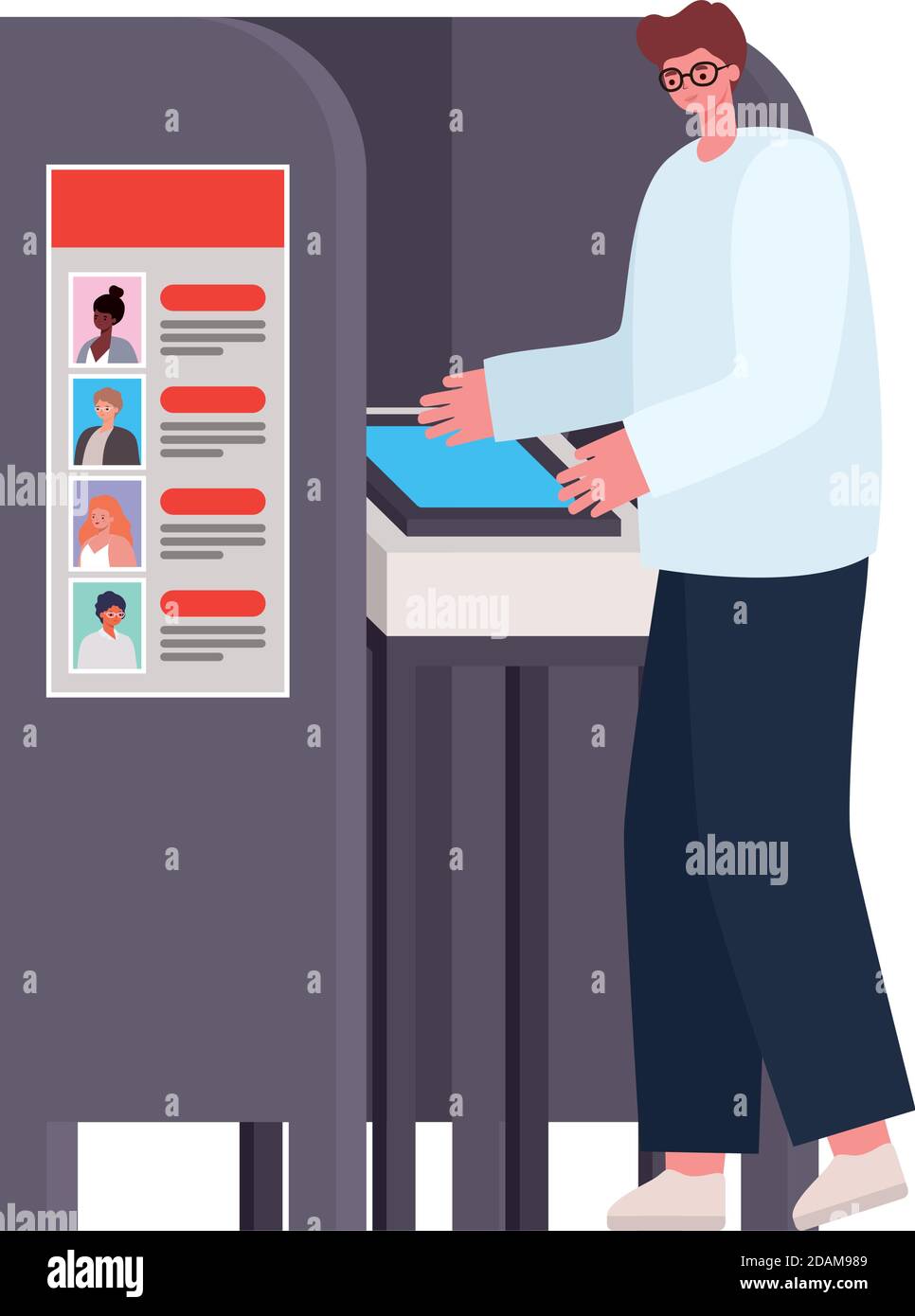 Modern voting booth Stock Vector Images - Alamy