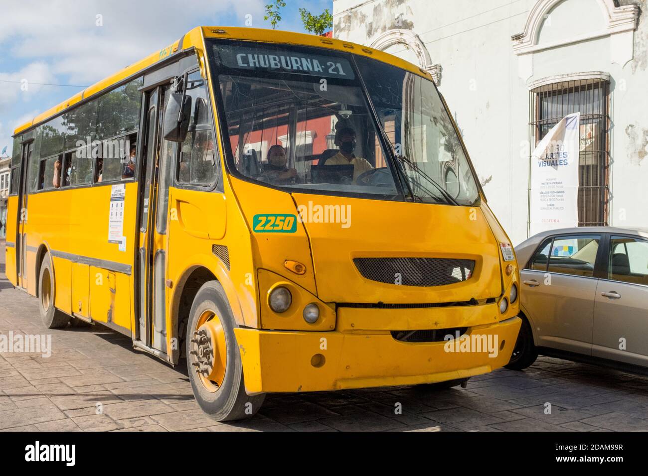 Bus, Merida Mexico Stock Photo - Alamy