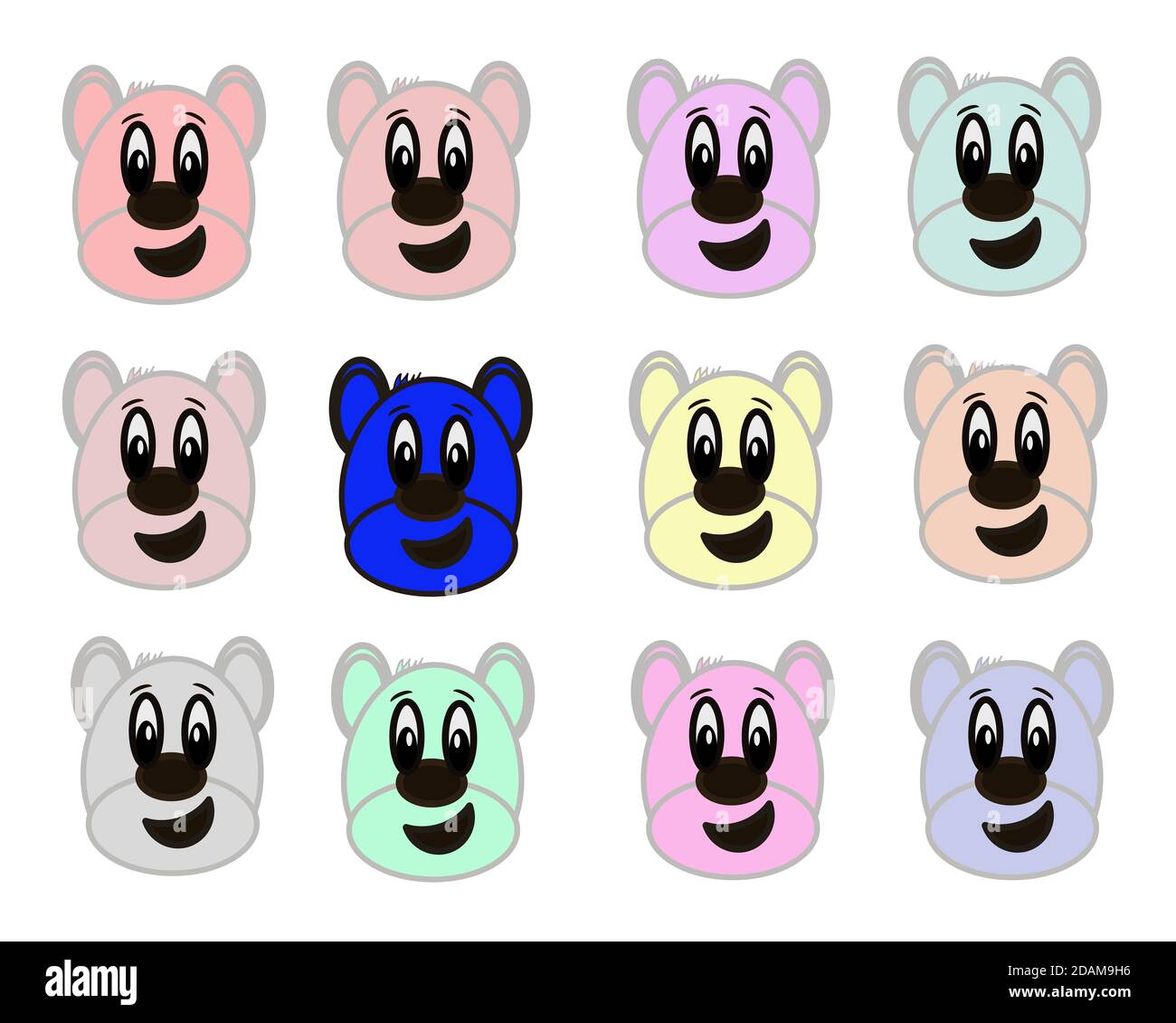 Block colours design on a white background with one dominating colour ...