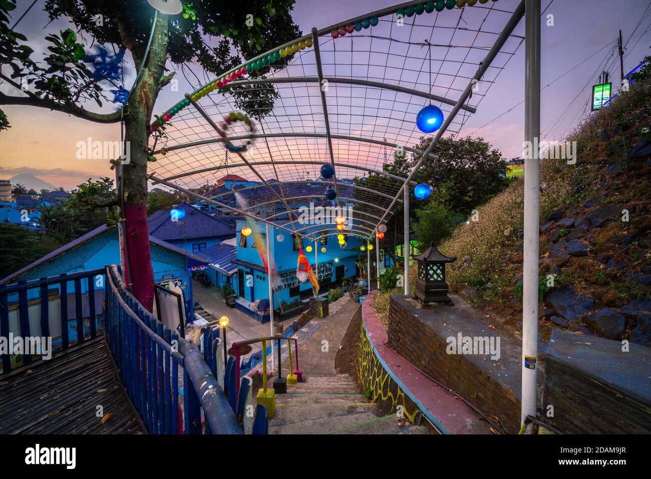 Kampung Biru Malang Indonesia Stock Photo - Alamy