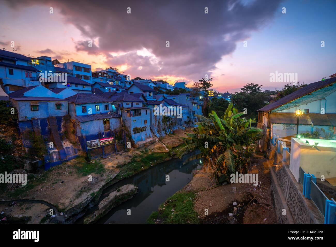 Kampung Biru Malang Indonesia Stock Photo - Alamy
