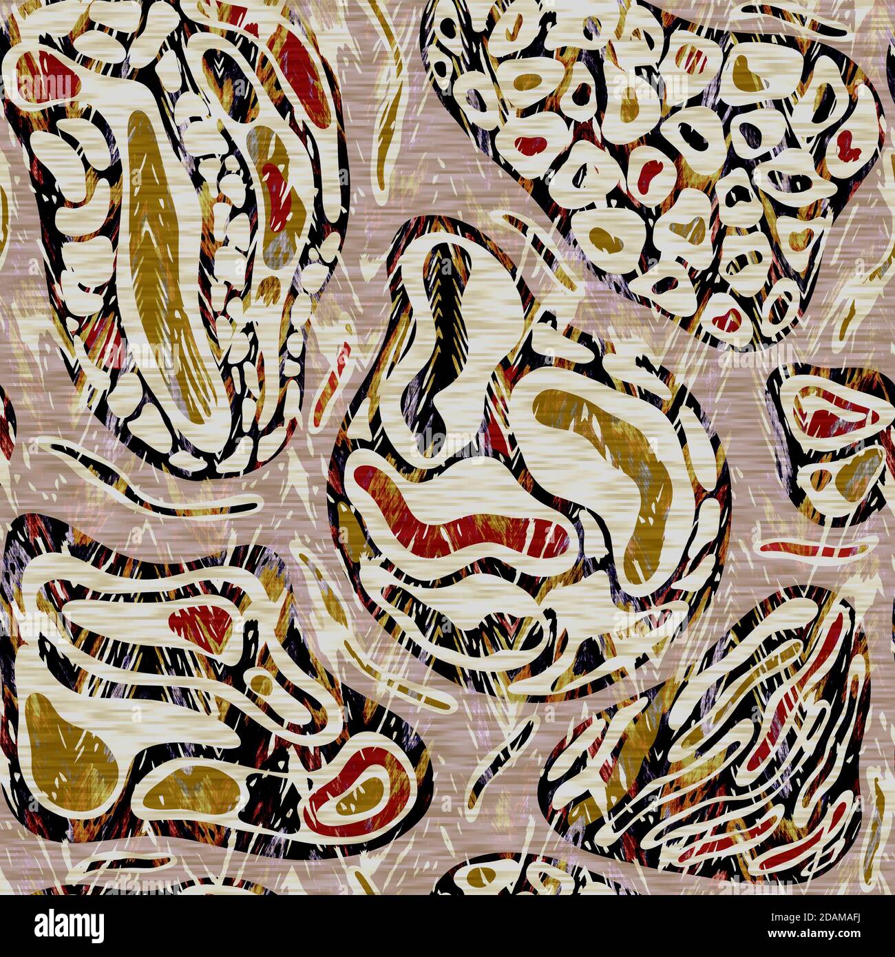 Seamless modern sepia camo print texture background. Worn mottled ...