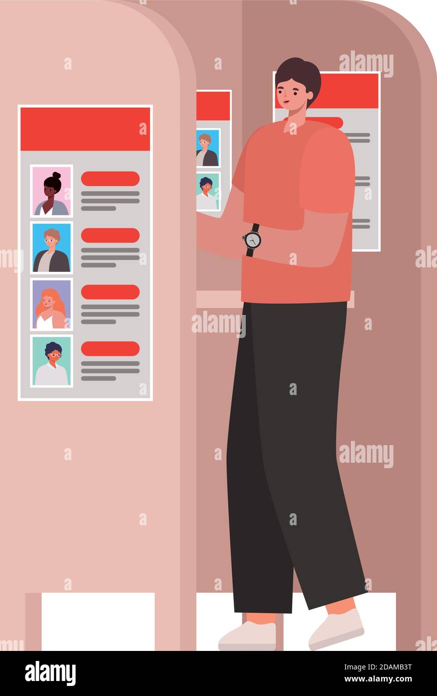 Modern voting booth Stock Vector Images - Alamy