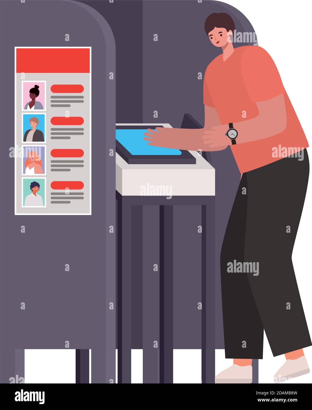 Modern voting booth Stock Vector Images - Alamy