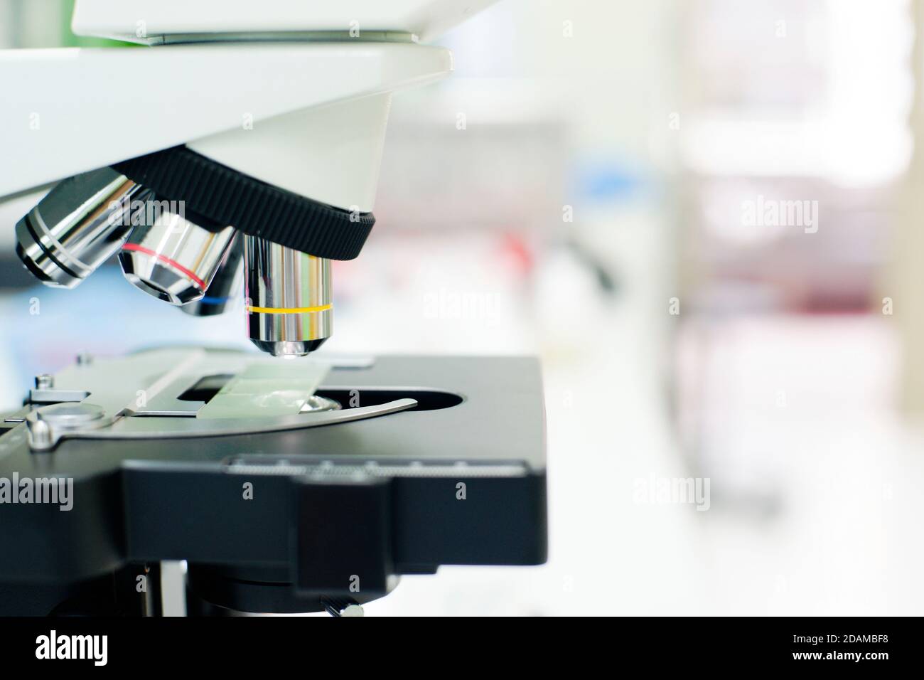 Light microscope in laboratory Stock Photo - Alamy