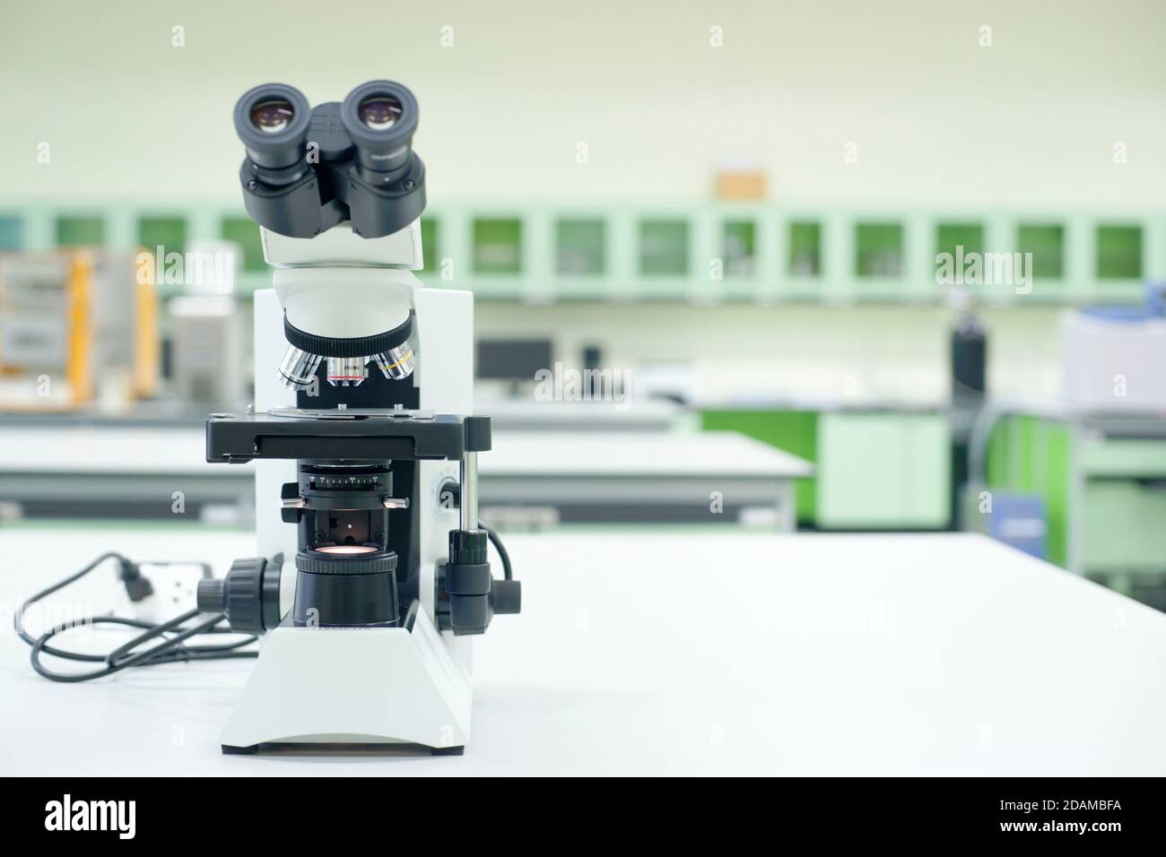 Light microscope in laboratory Stock Photo - Alamy