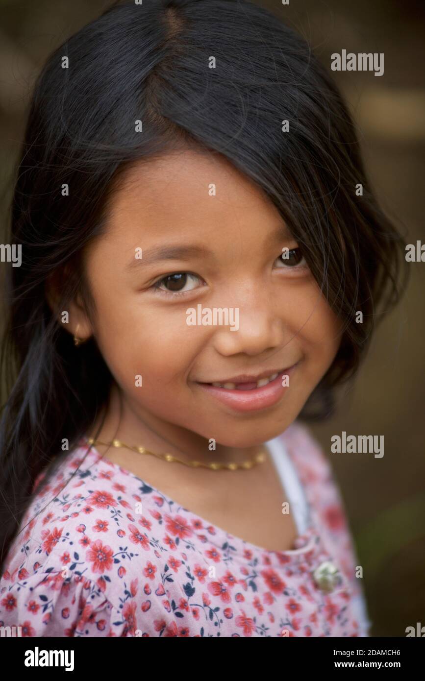 Portrait of a young girl from Lombok, Indonesia Stock Photo - Alamy