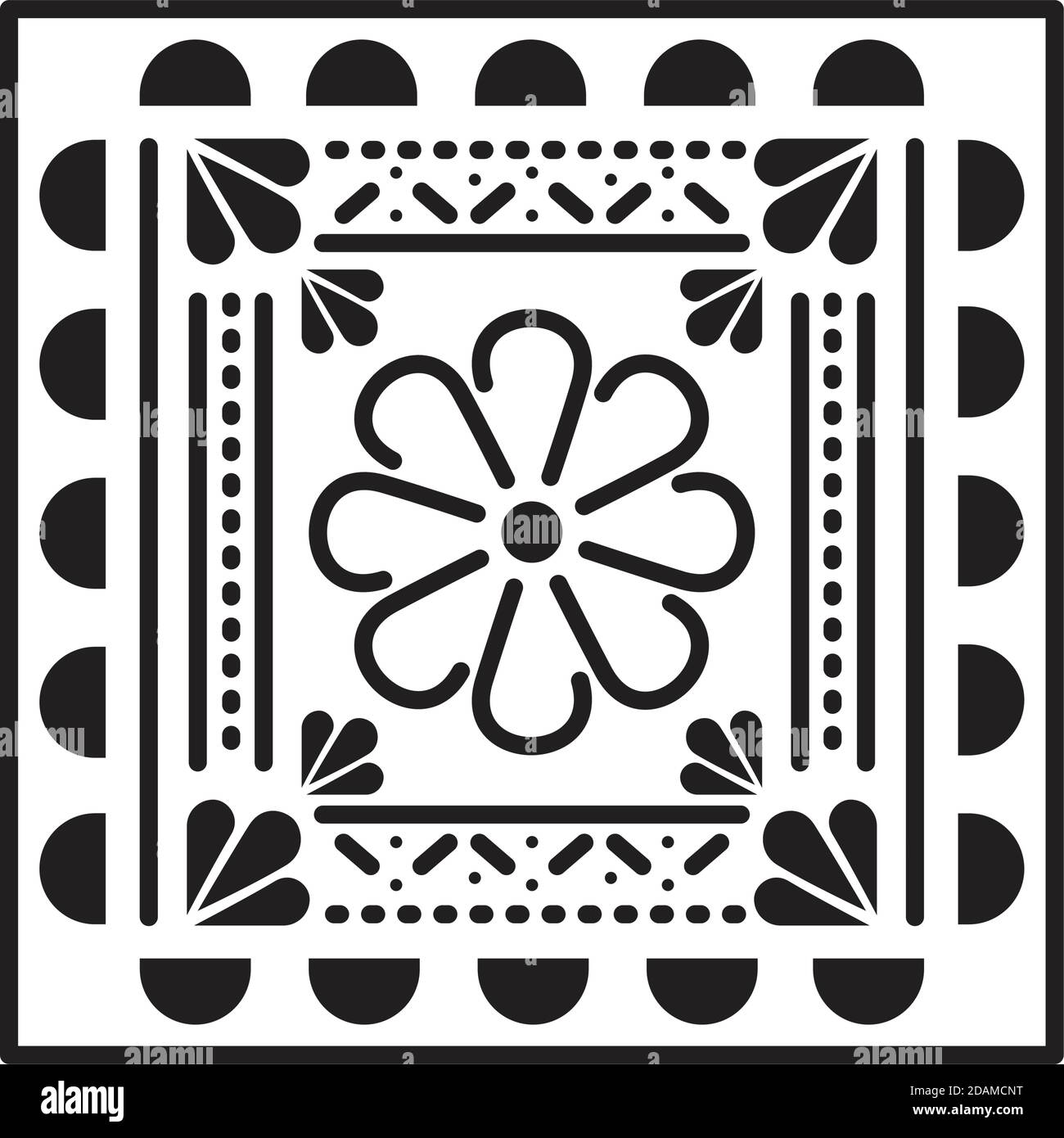 Sunflower square Black and White Stock Photos & Images - Alamy