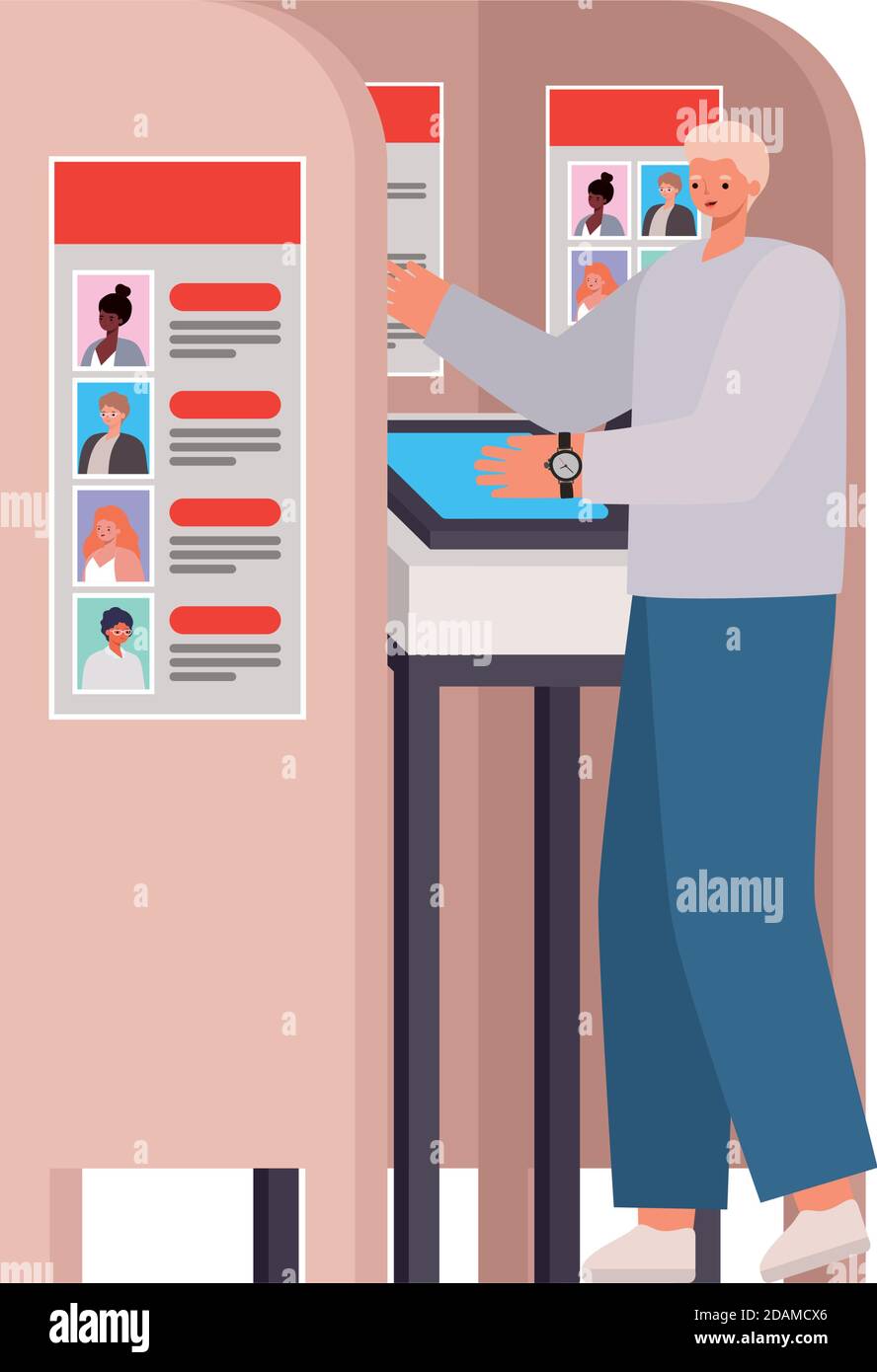 Positive successful man gray hair Cut Out Stock Images & Pictures - Alamy