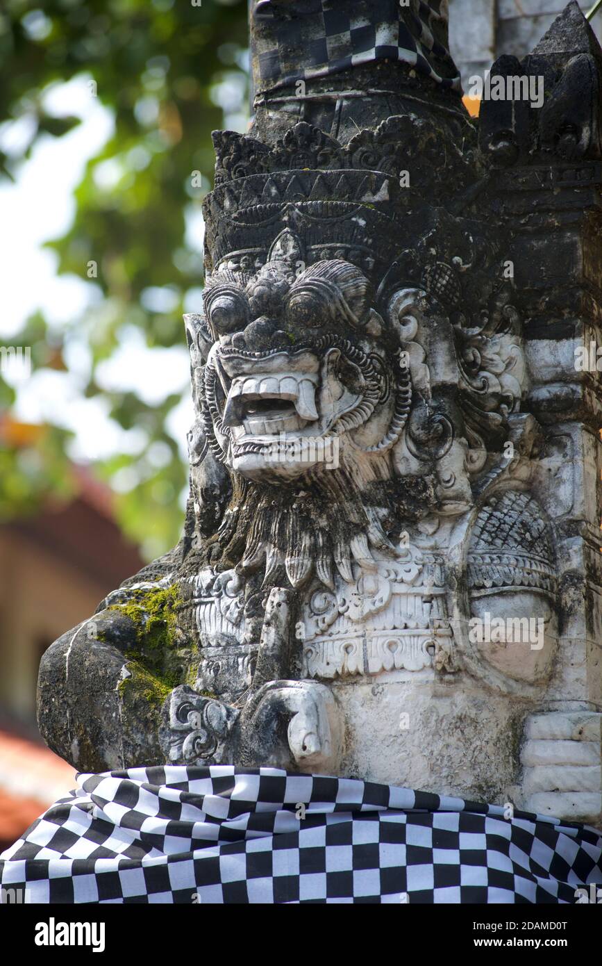 Rakasa - mythical Hindu demon-guardian with long teeth at temple ...
