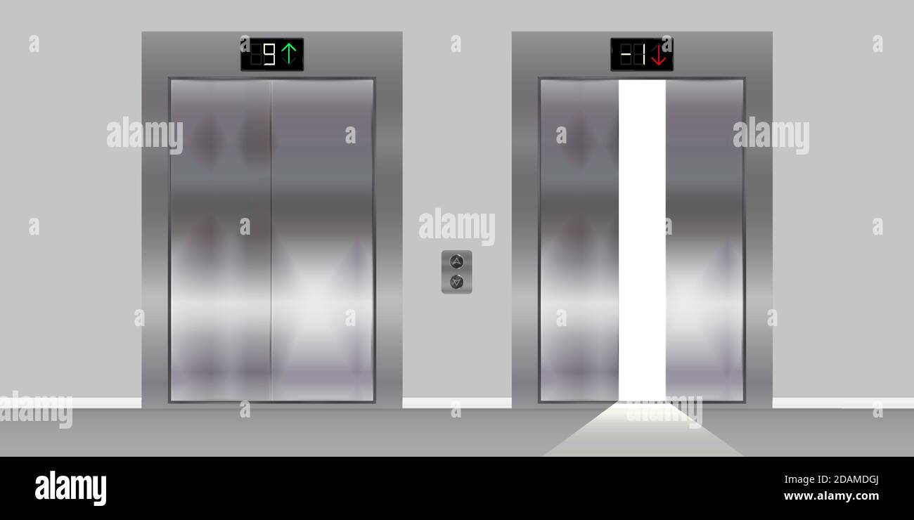 Closed chrome metal office Stock Vector Images - Alamy