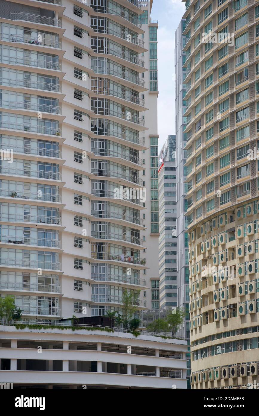 Contemporary high rise architecture in central Kuala Lumpur, Malaysia ...