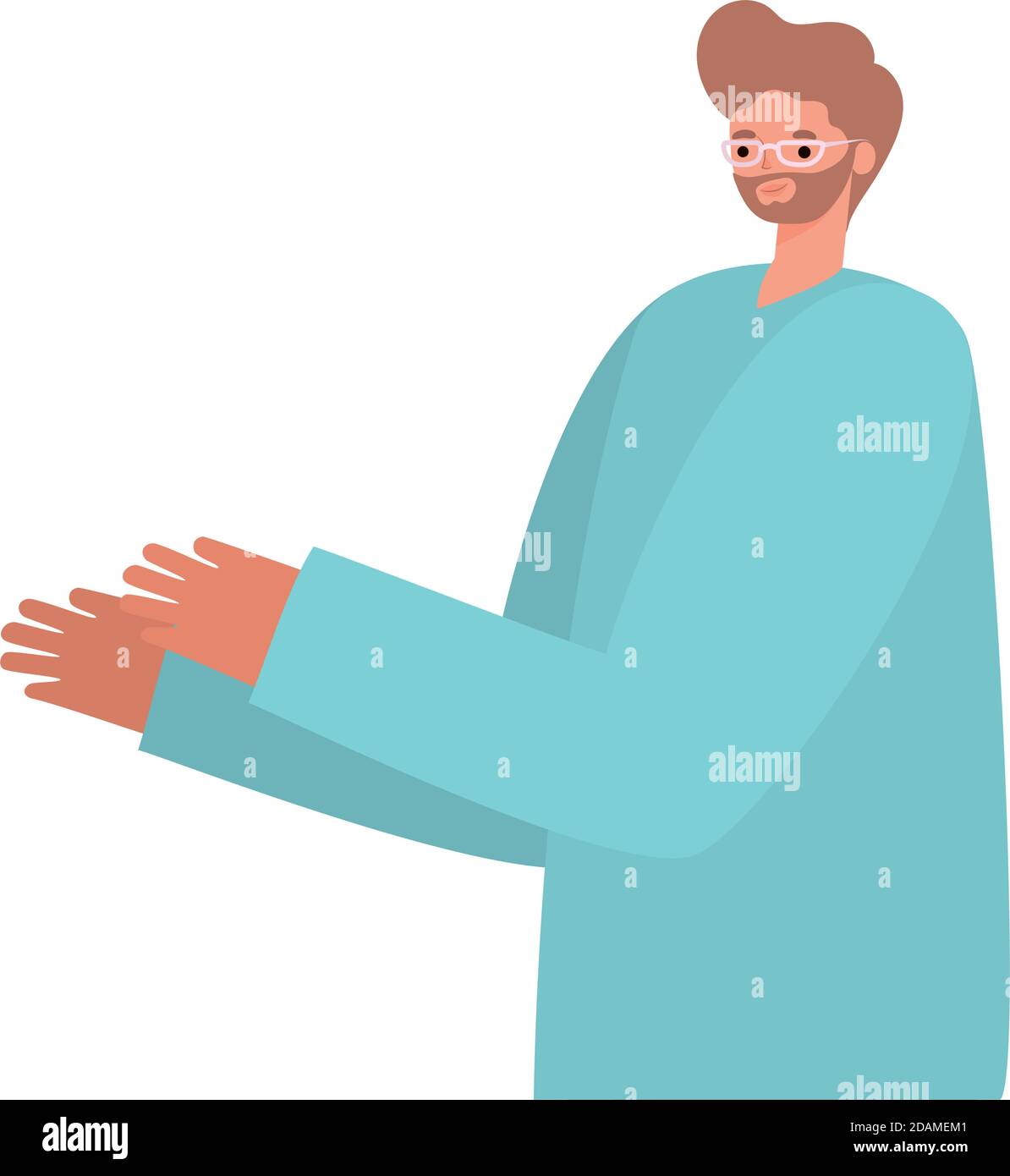 Blue short coat Stock Vector Images - Alamy