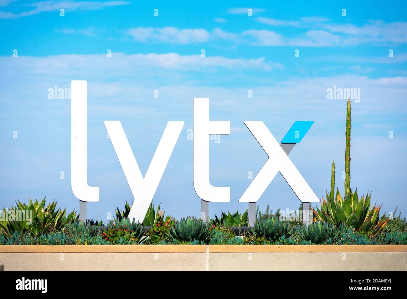 Lytx sign logo of technology company that designs, manufactures and ...