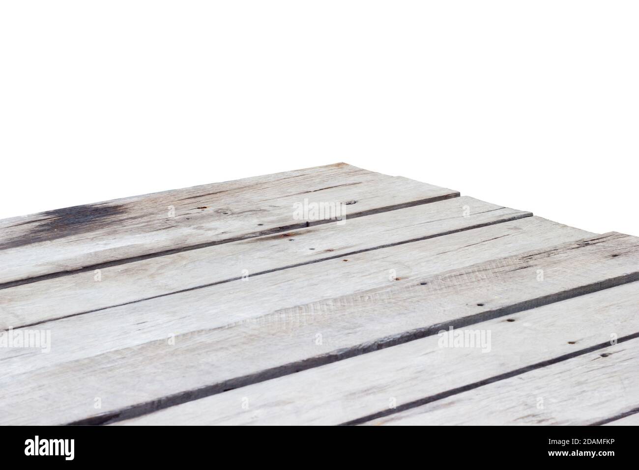 empty wooden table top corner isolated on white background Stock Photo ...