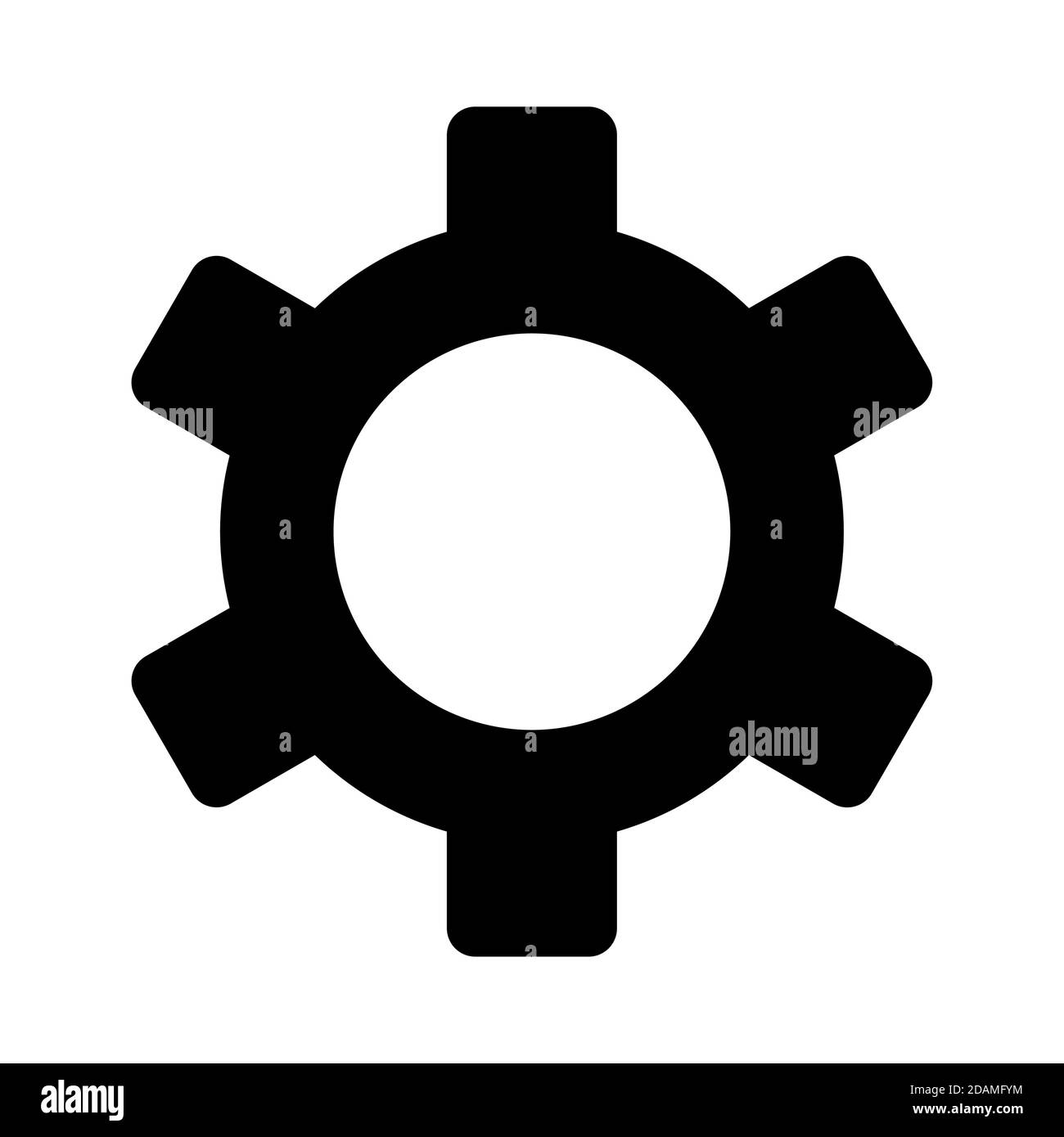 Gear icon vector for settings symbol interface isolated on white ...