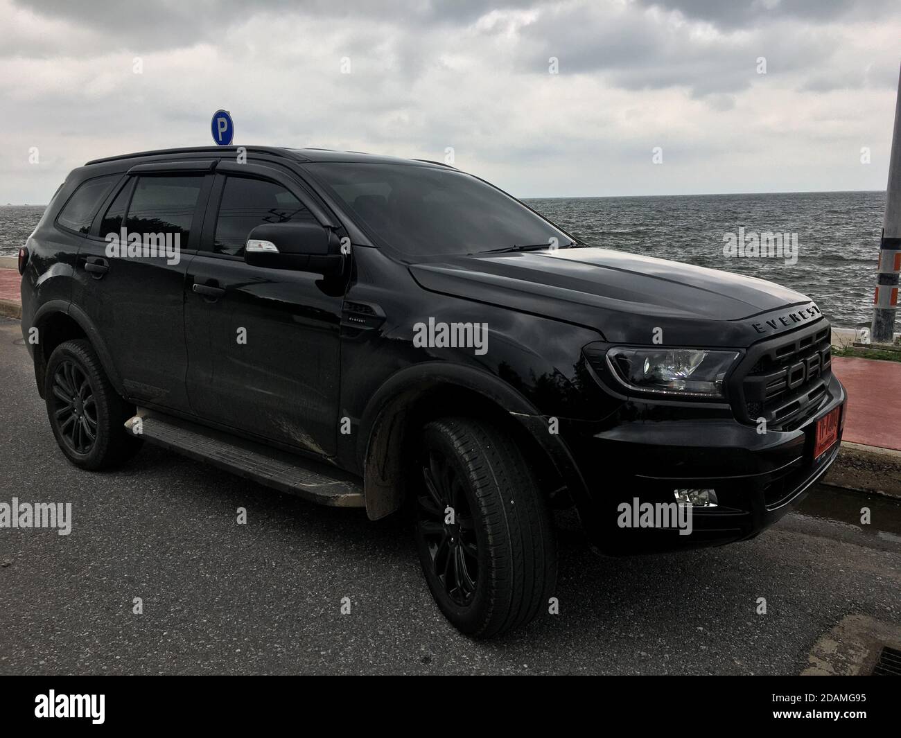 Bangkok, THAILAND - October 24, 2020: The black Ford Everest Sport suv ...