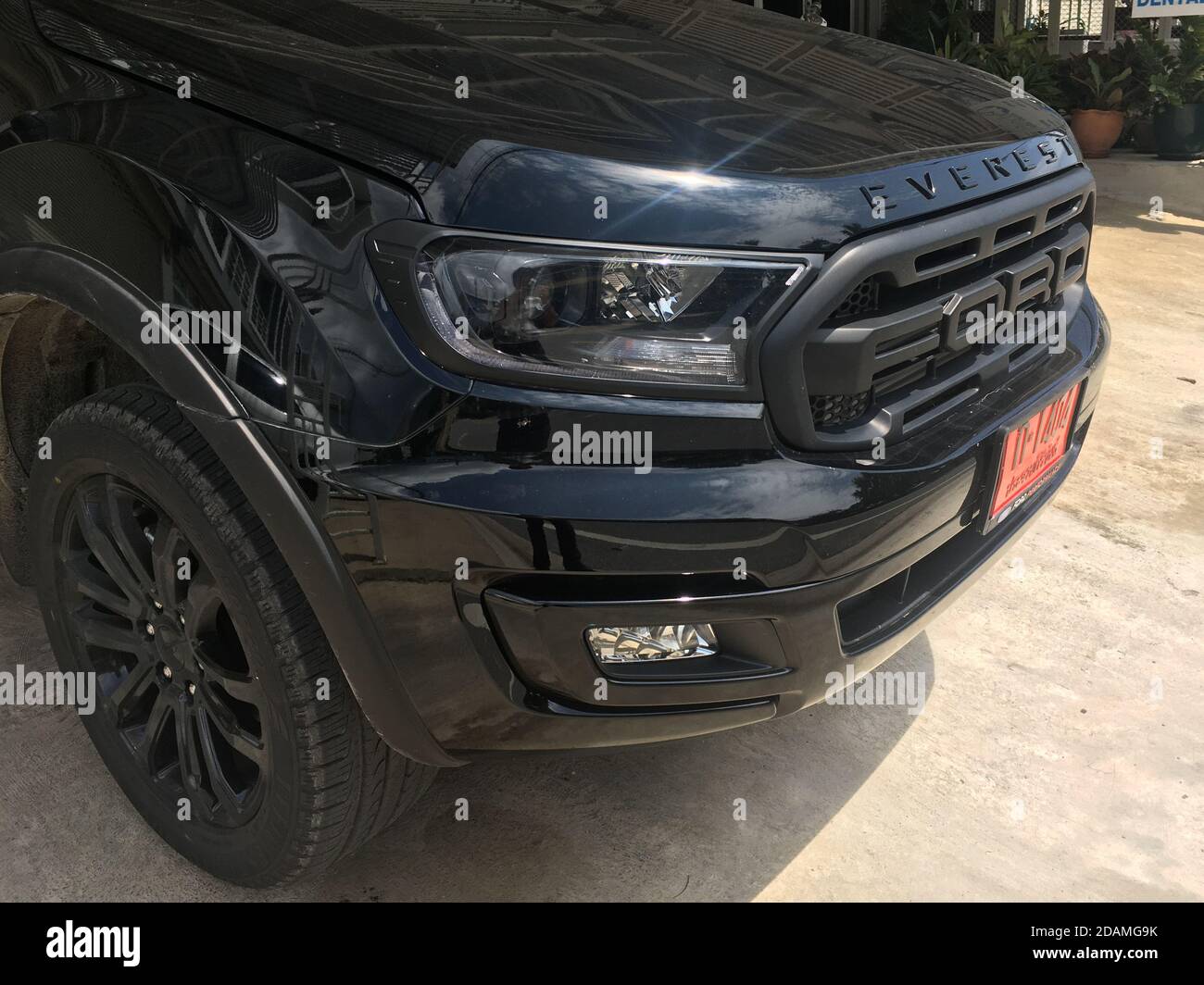 Bangkok, THAILAND - October 24, 2020: The black EVEREST logo on the ...